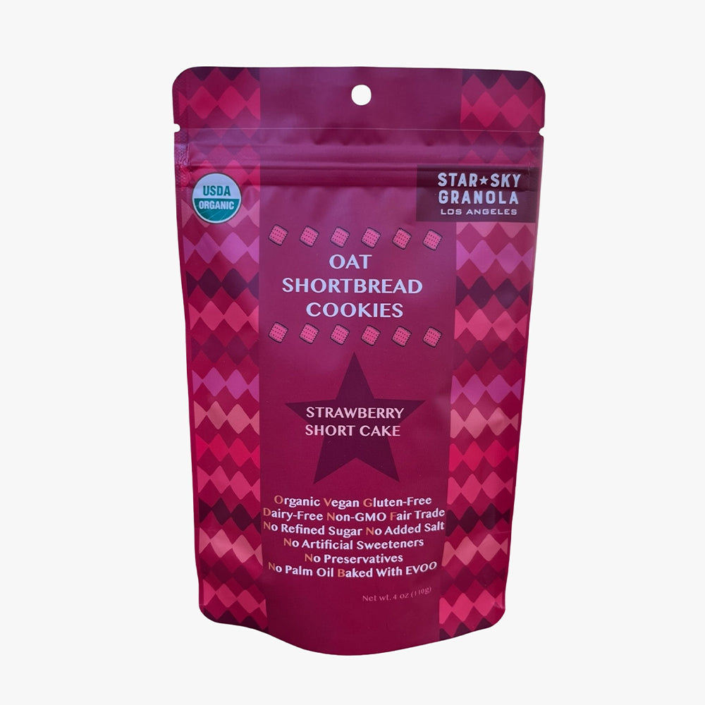 Strawberry Shortcake Oat Shortbread Cookies – Star Sky Granola